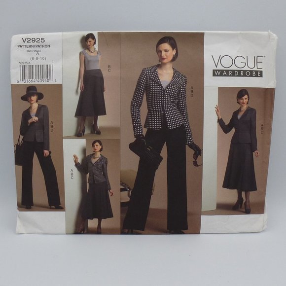 Vogue | Other | Uncut Vogue Wardrobe Sewing Pattern V2925 Limited Ed ...